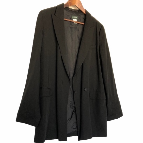 J. Crew | Jackets & Coats | J Crew Womens 2 Wool Blend Blazer Flowy ...